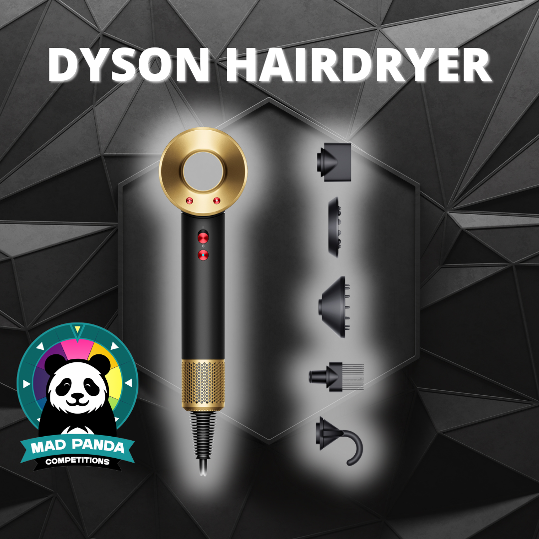 Dyson Supersonic Hair Dryer Onyx / Gold – Mad Panda Competitions